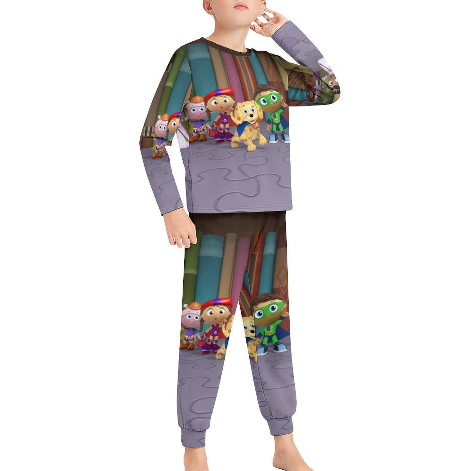 Super Why Ki-ds Pajamas 2 Piece Pjs Set Little Big Bo-ys Gi-rls ...