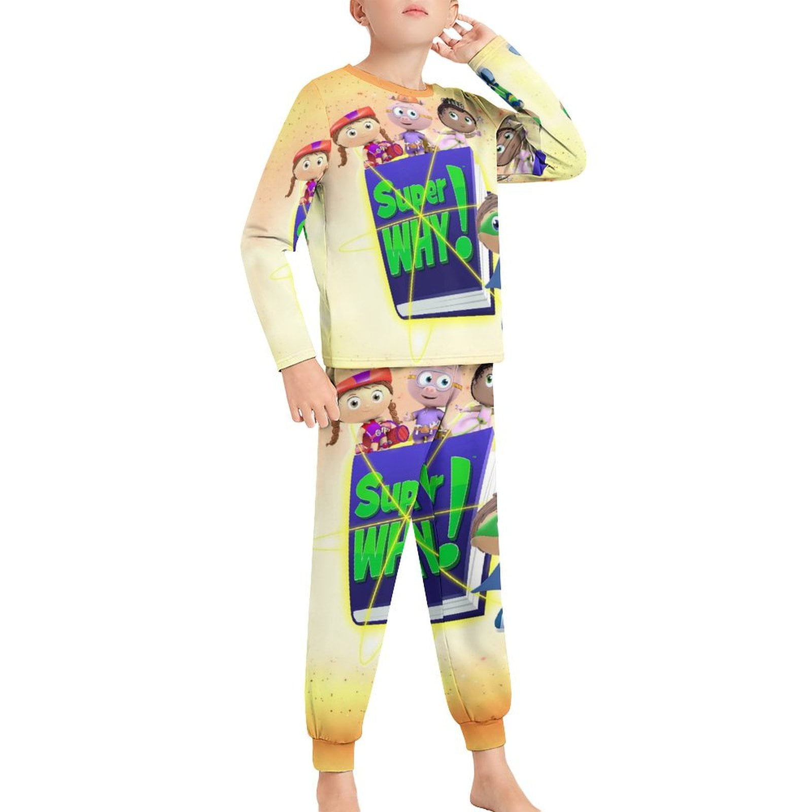 Super Why Ki-ds Pajamas 2 Piece Pjs Set Little Big Bo-ys Gi-rls ...