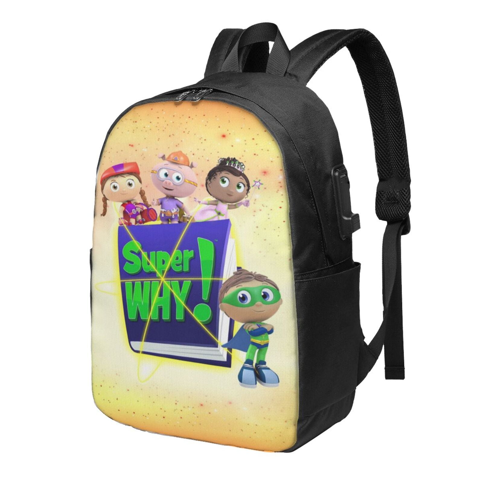 Super Why Laptop Backpack Bookbag Casual Daypack Travel Backpacks for ...