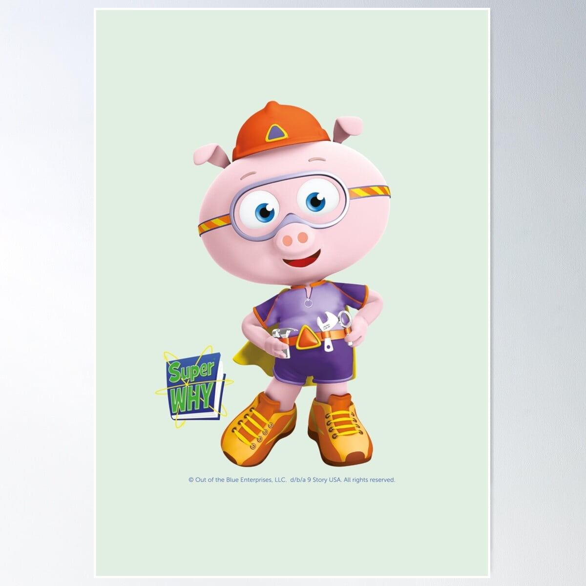 Super Why! Littlest Pig Aka Alpha Pig Poster Wall Art, Modern Wall ...
