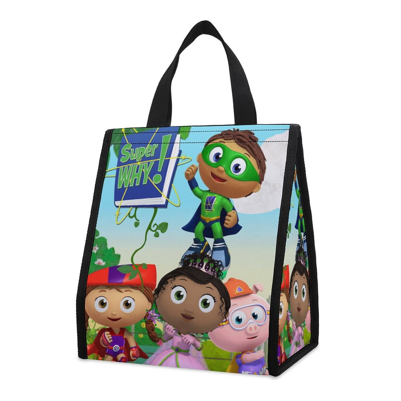 Super Why Lunch Bag, Insulated Lunch Box Large Capacity Reusable ...