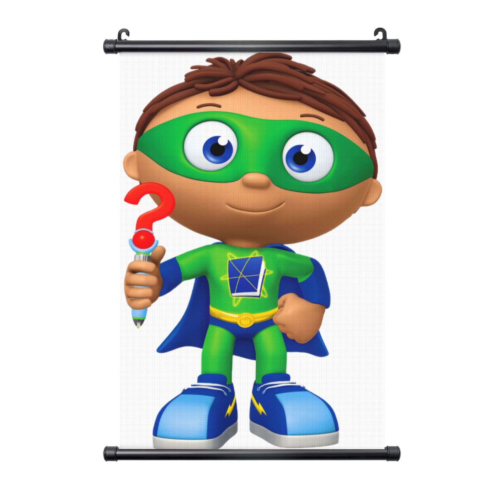 Super Why Poster Aesthetic Canvas PVC Shaft Wall Art Hanging Hanger ...