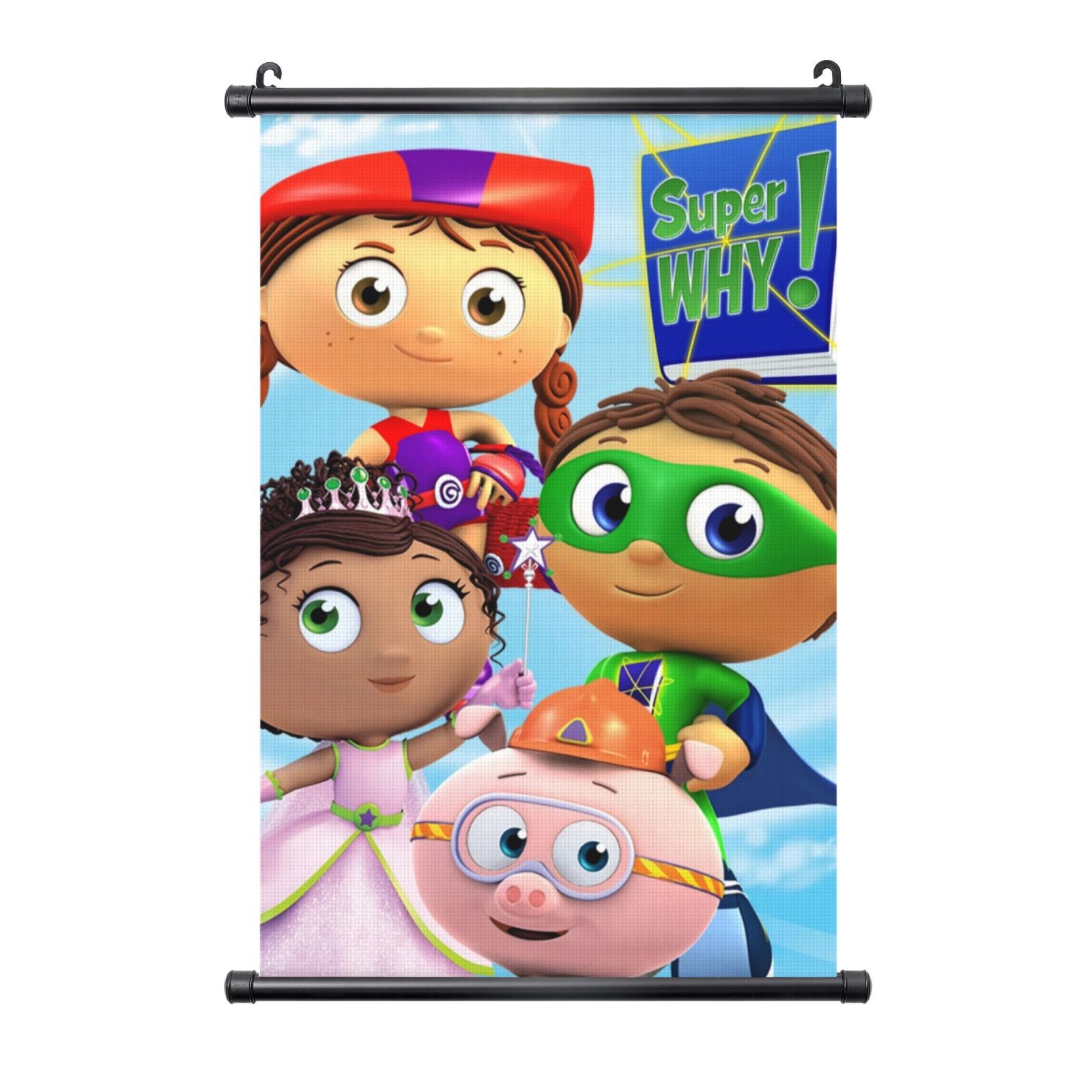 Super Why Poster Aesthetic Canvas PVC Shaft Wall Art Hanging Hanger ...