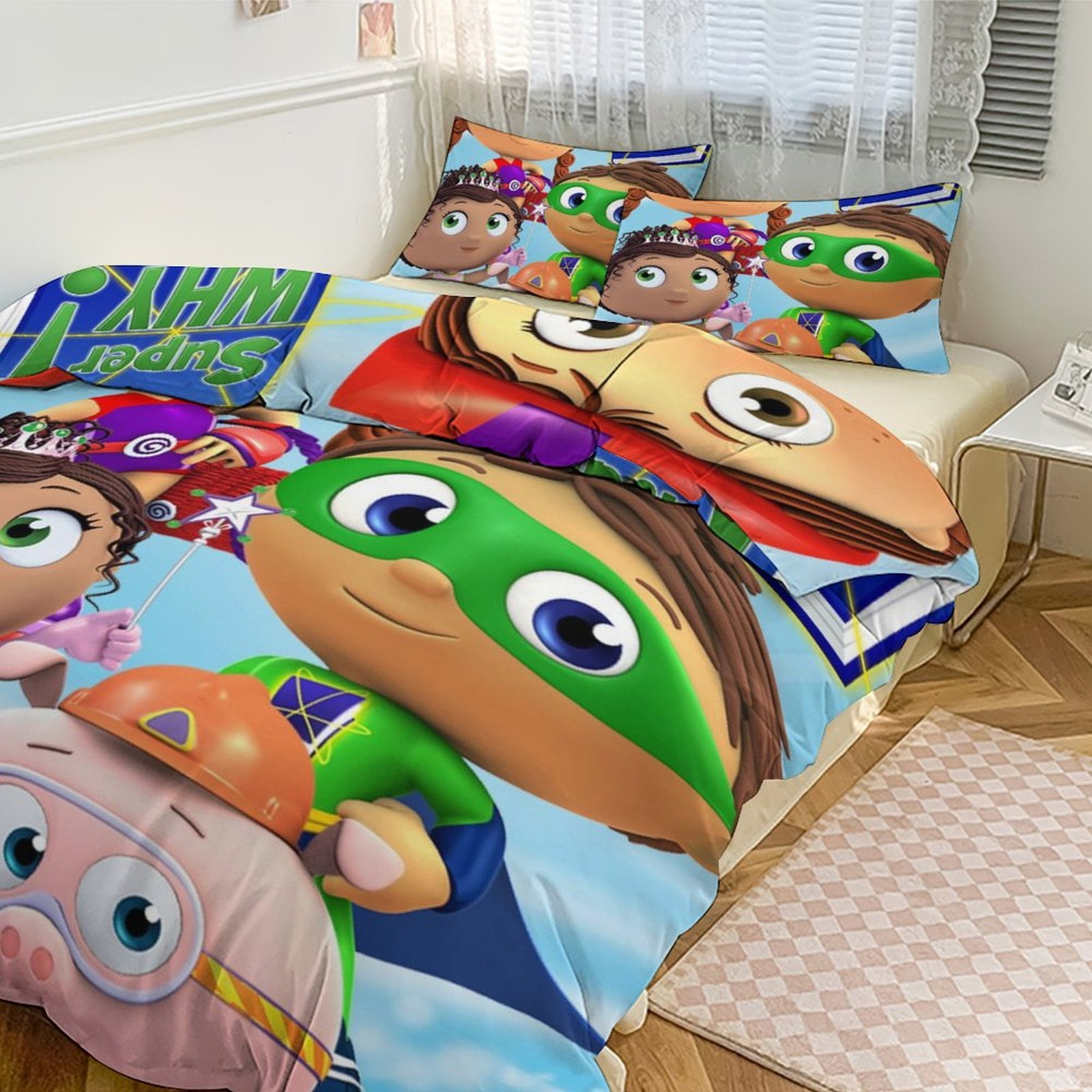 Super Why Printing Bedding Sets Decorative 3 Pieces Bedding Set(1 Duvet ...
