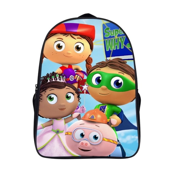 Super Why Shoulder Bag 2 Compartment Backpack 16 Inch Leisure Rucksack ...