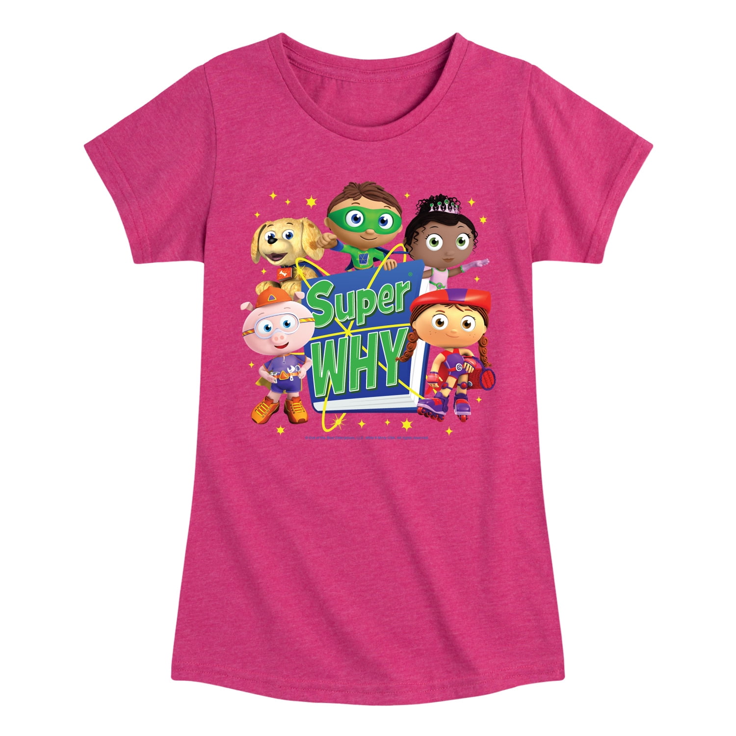 Super Why - Whyatt And Friends - Girls Fitted Short Sleeve Tee ...