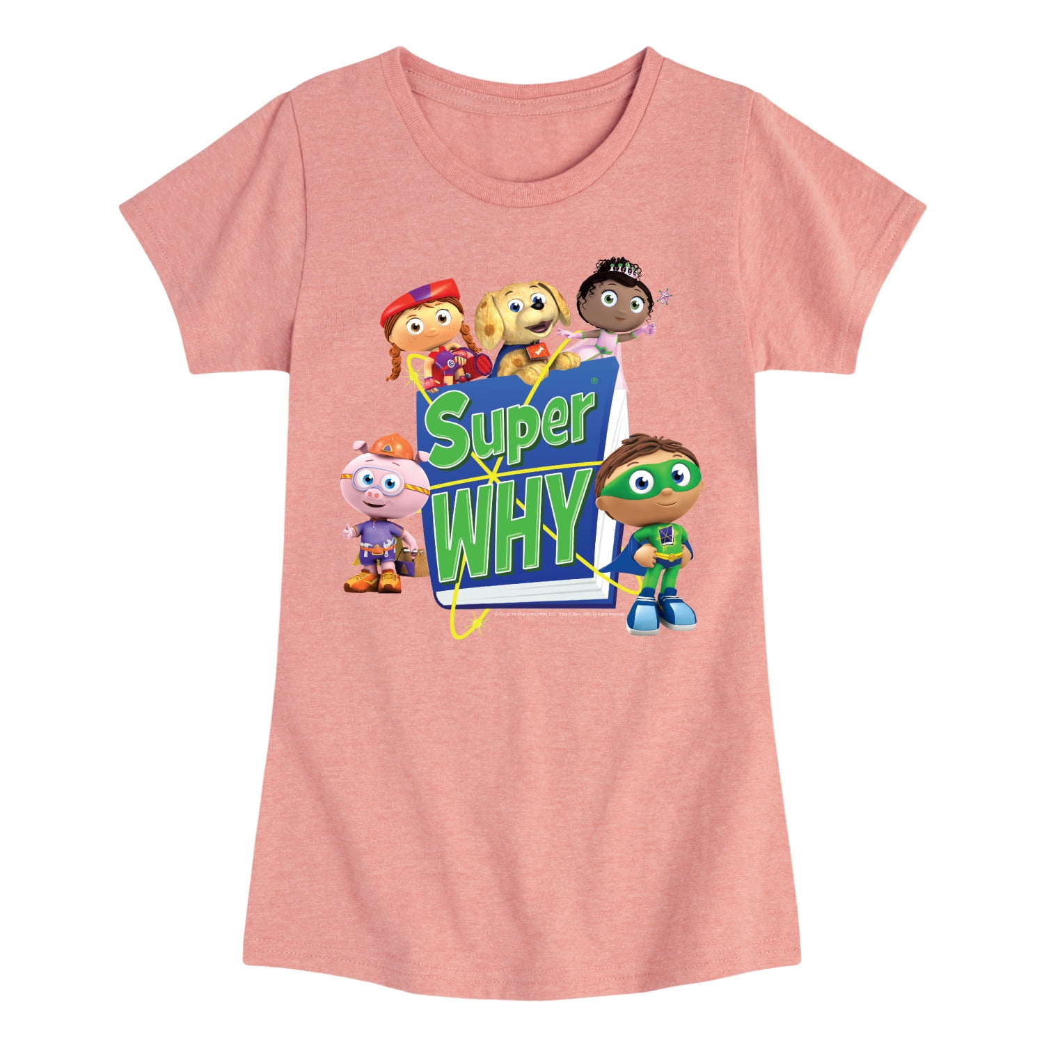Super Why - Whyatt And Friends - Girls Fitted Short Sleeve Tee ...