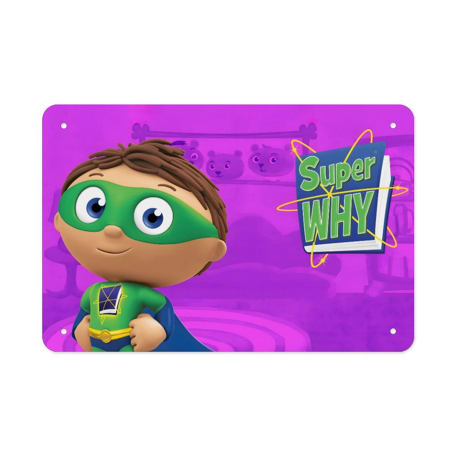 Super Why-theme Metal Sign，Personalized Metal Sign Wall Decor for fans ...