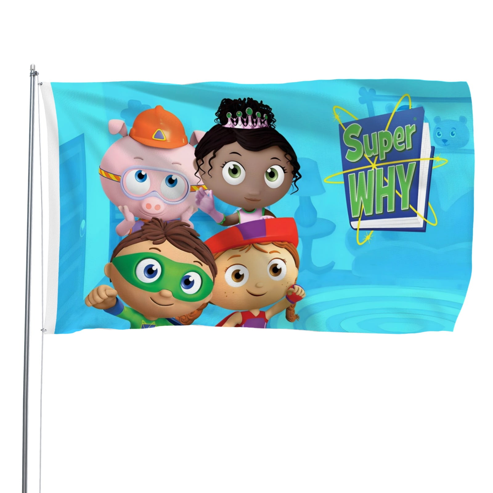 Super Why-themed Printed Flag Perfect gift for fans, friends, and ...