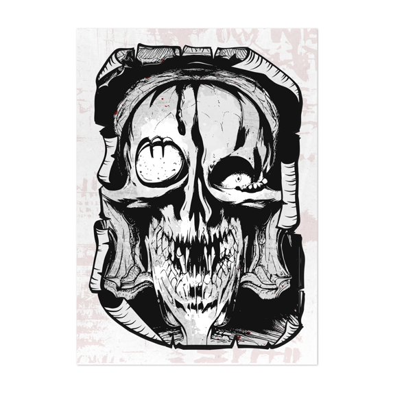 Super Wicked Evil Dead. Diabolical Forces - Illustration Skull Gothic ...