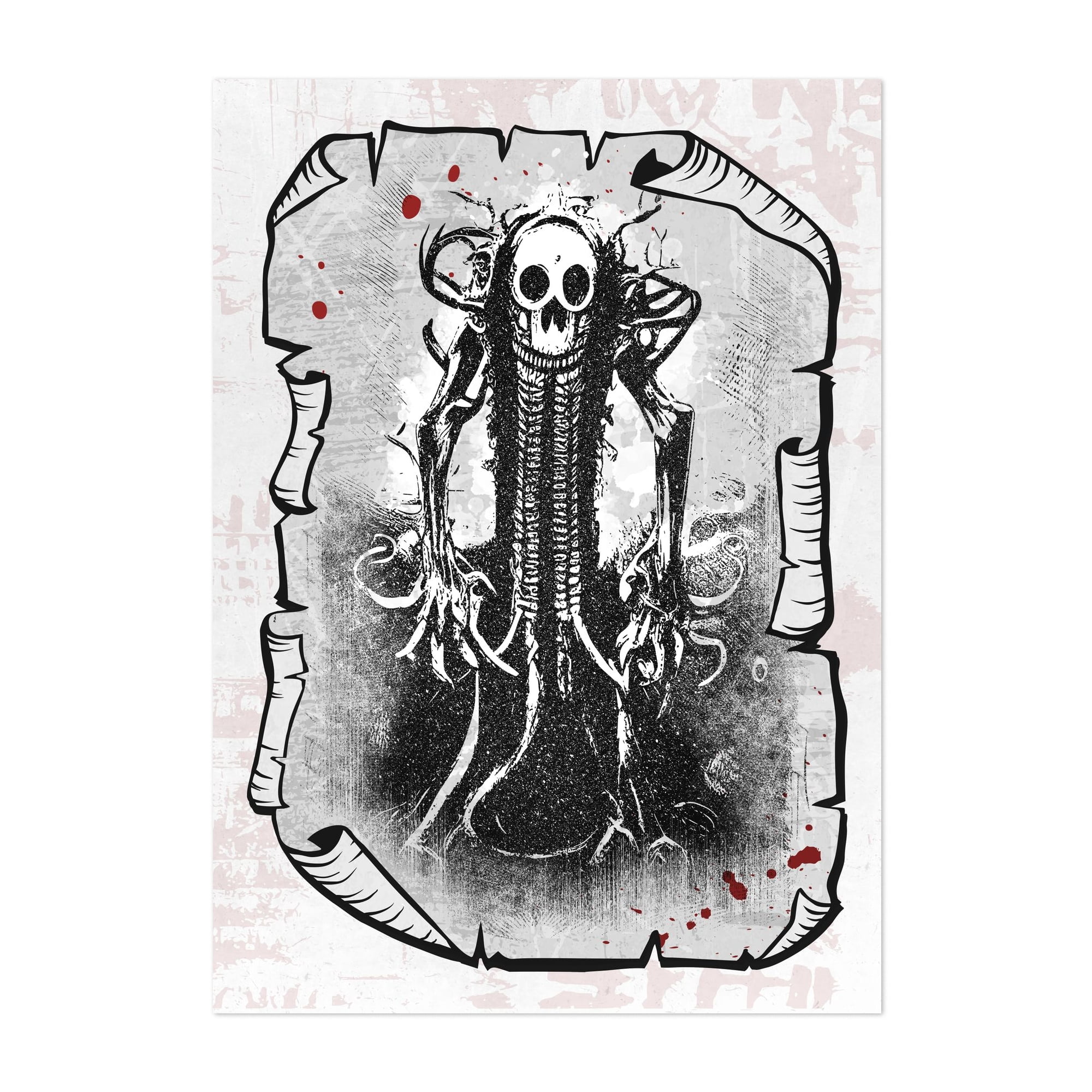 Super Wicked Evil Dead. Veil of Horror - Illustration Creepy Skull ...