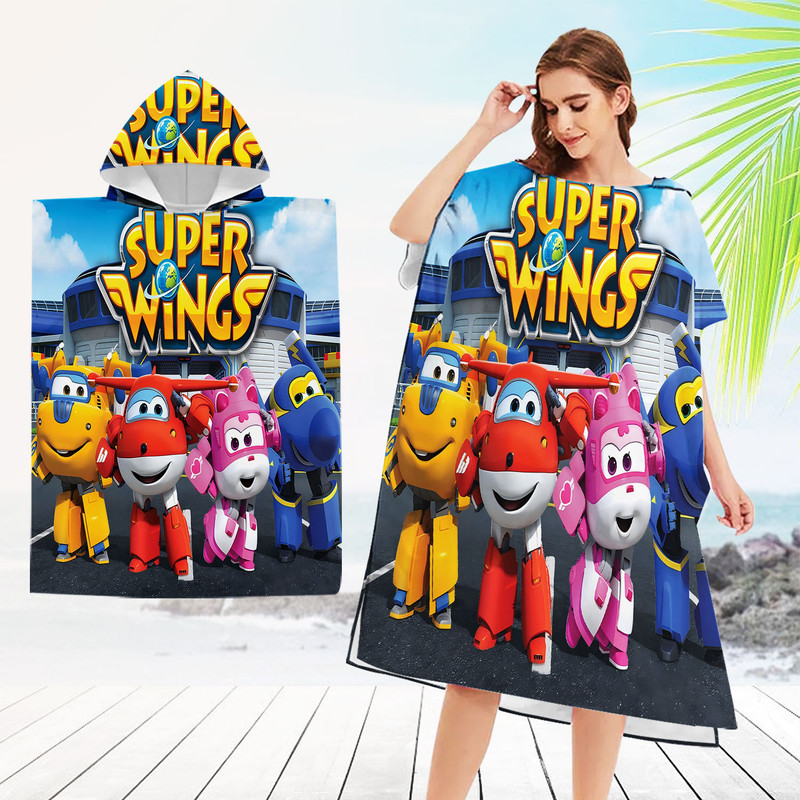 Super Wings Gifts Beach Towel for Women Girl Or Boys Birthday Inspired ...