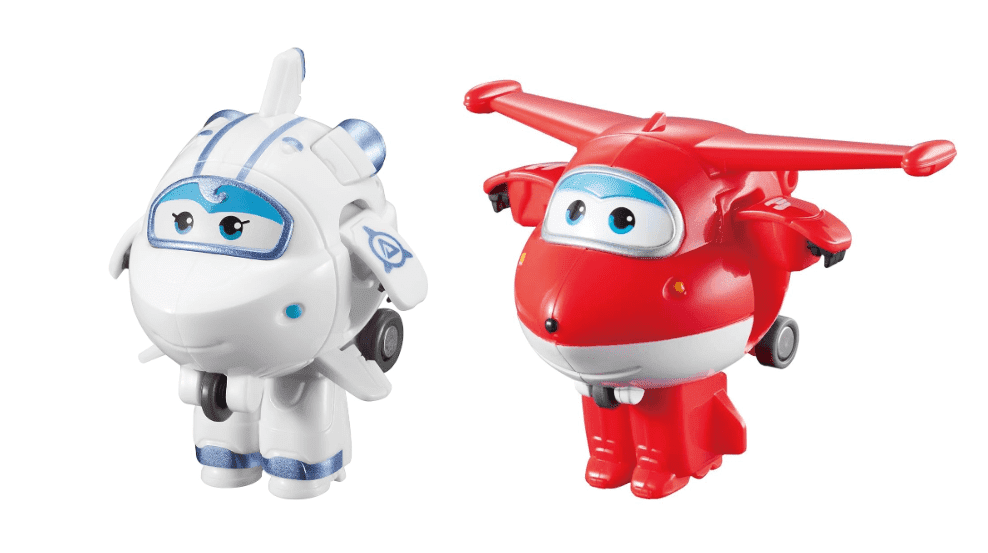 Super Wings Mini Transform-a-Bots, Jett & Astra, 2 inch figures ...