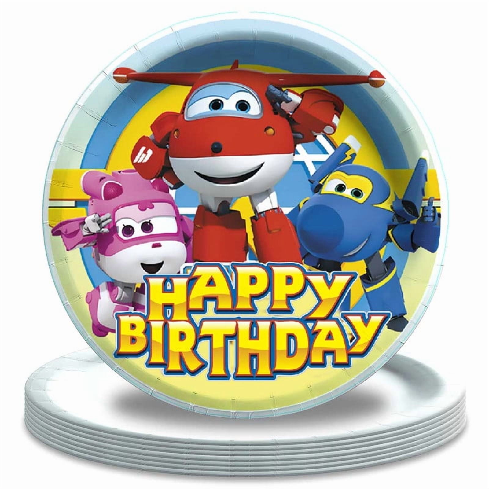 Super Wings Birthday Decorations Plates Party Supplies Tableware ...