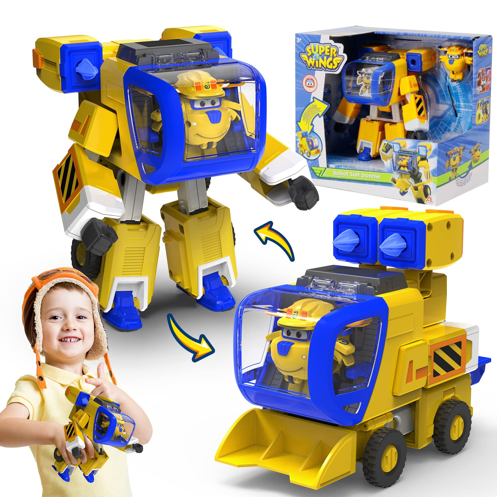 Super Wings Toys, 7 Inch Donnie's Super Mecha Transforming Robot ...