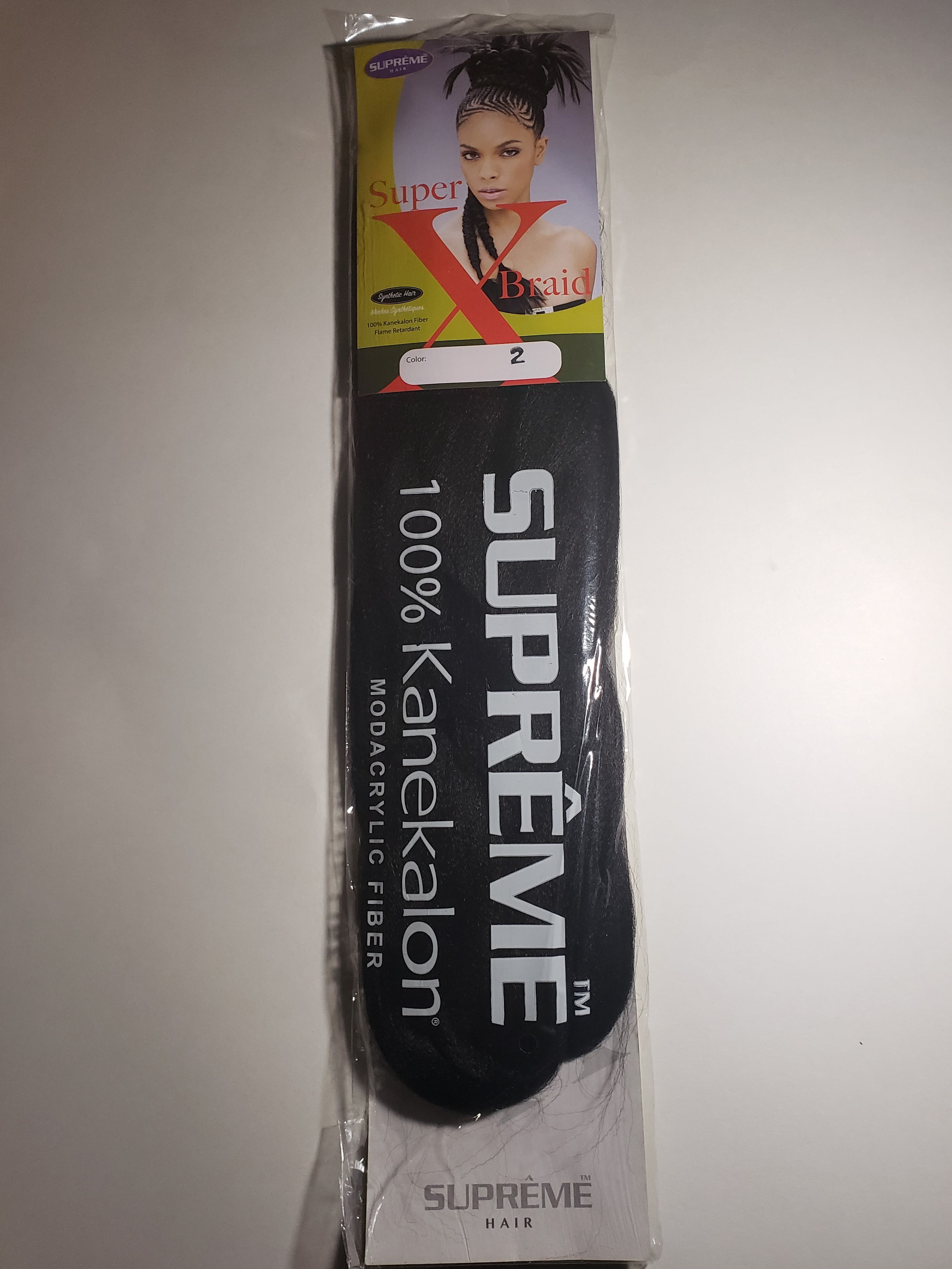 Supreme Hair Super X Braid, 100% Kanekalon, Color 2, Extra Long ...