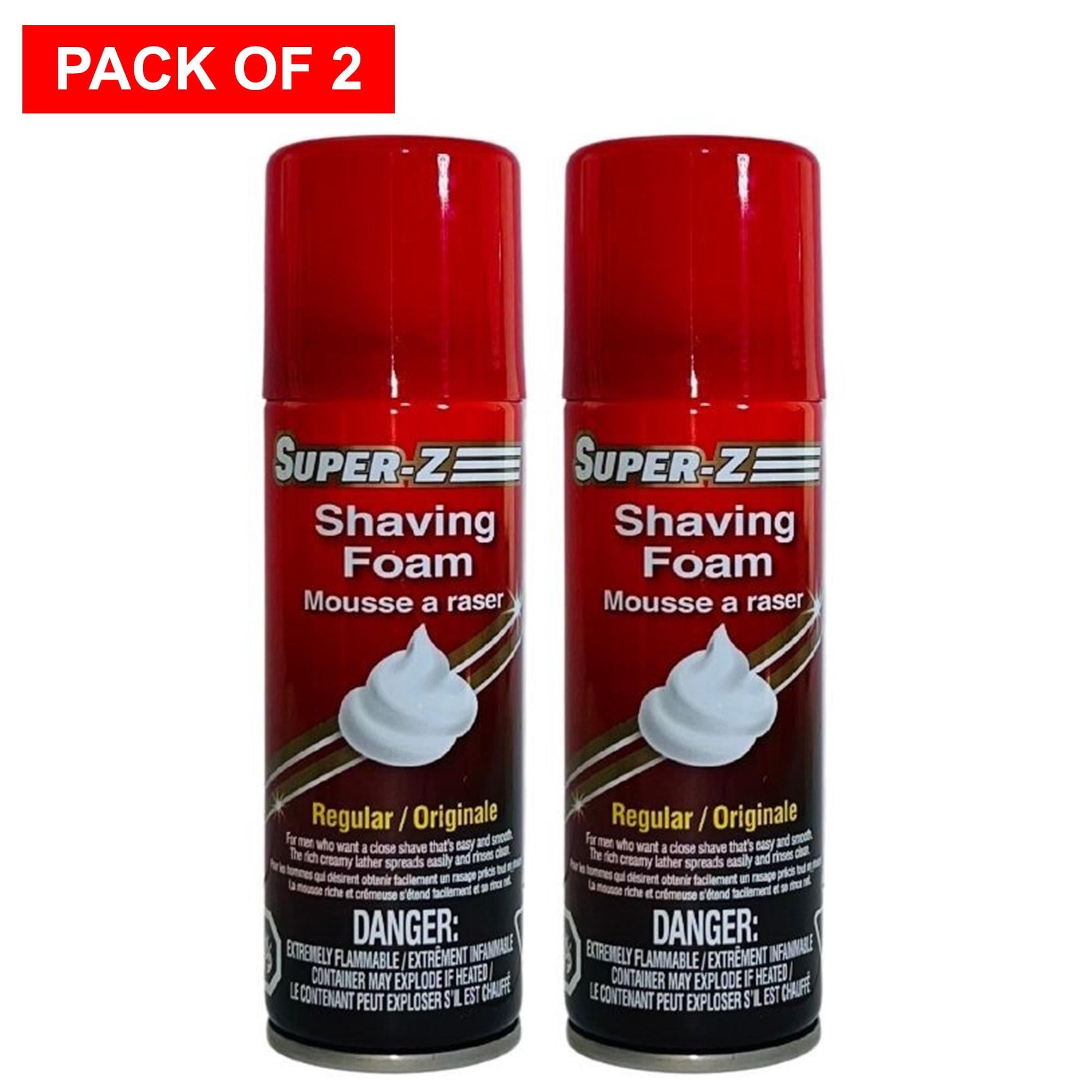 Super Z Shave Foam Travel Regular 57ml (Pack of 2) - Walmart.com
