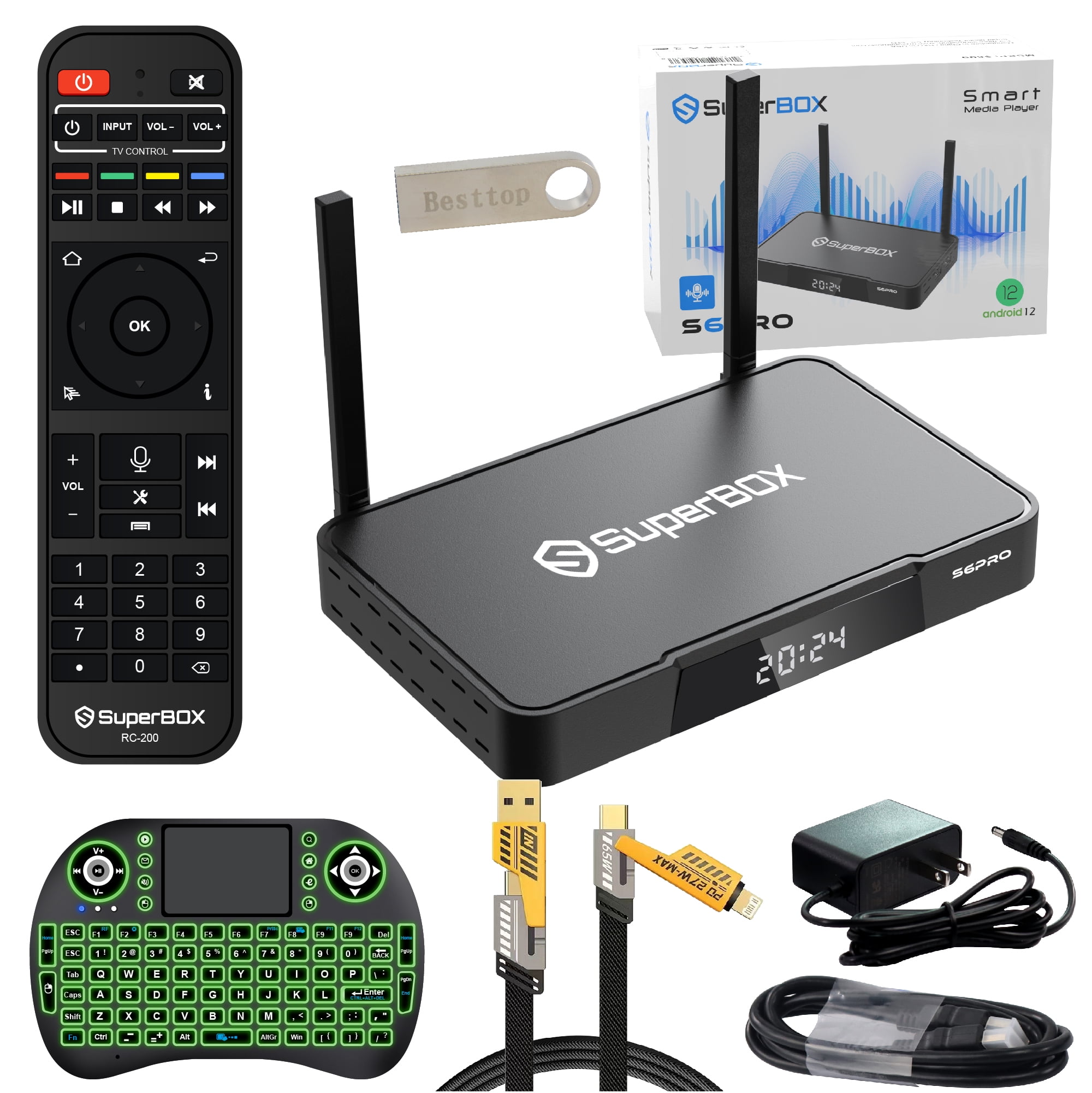 Super-box Bundle S6 Pro 2025 Fully Loaded, Super TV Box S6pro with ...
