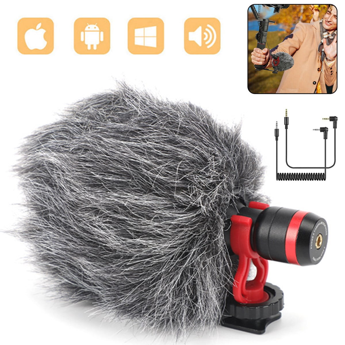 Super-cardioid Shotgun Microphone MIC Video For Smartphone DSLR Camera ...