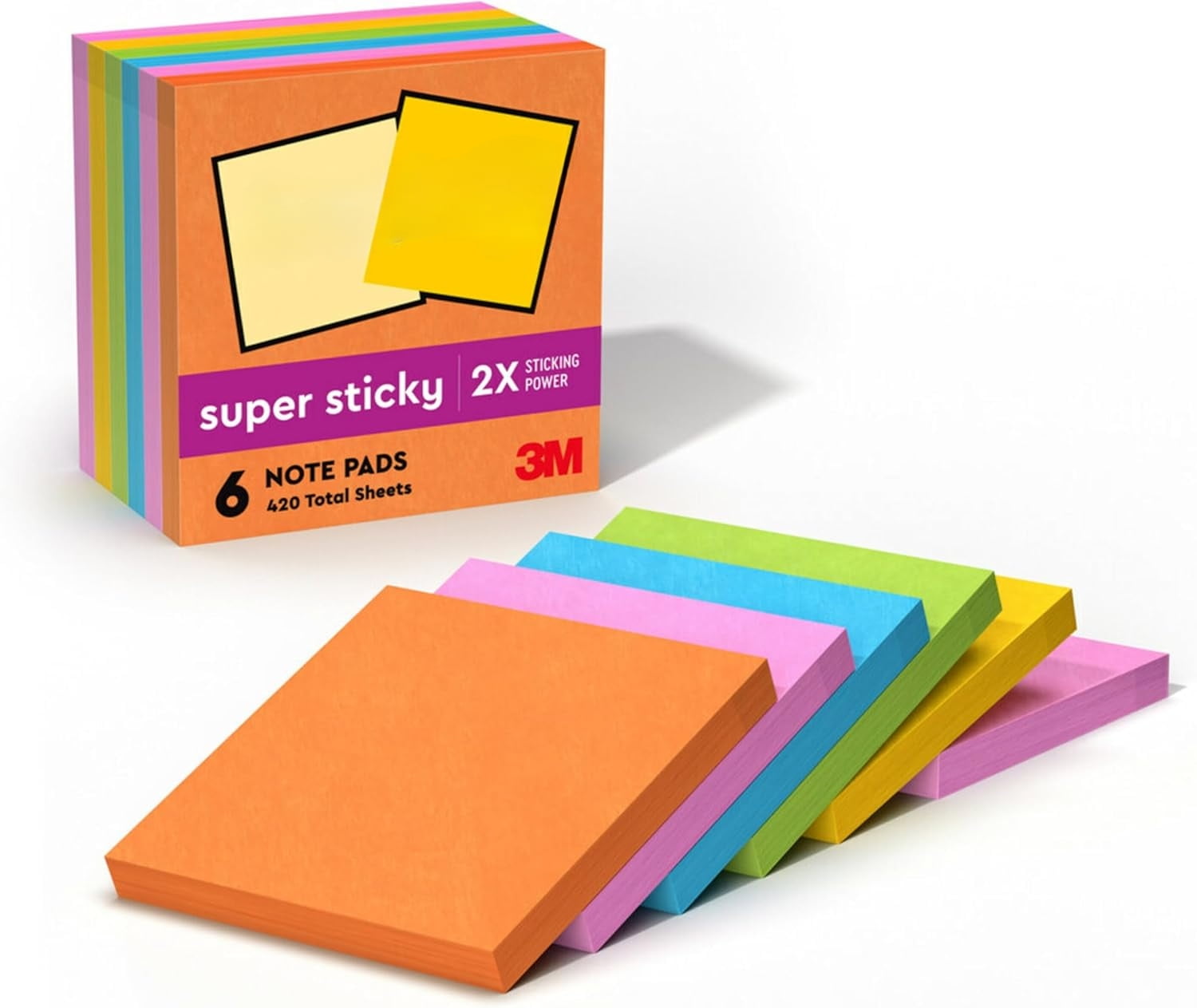 Super colorful and recyclable sticky notes - Walmart.com