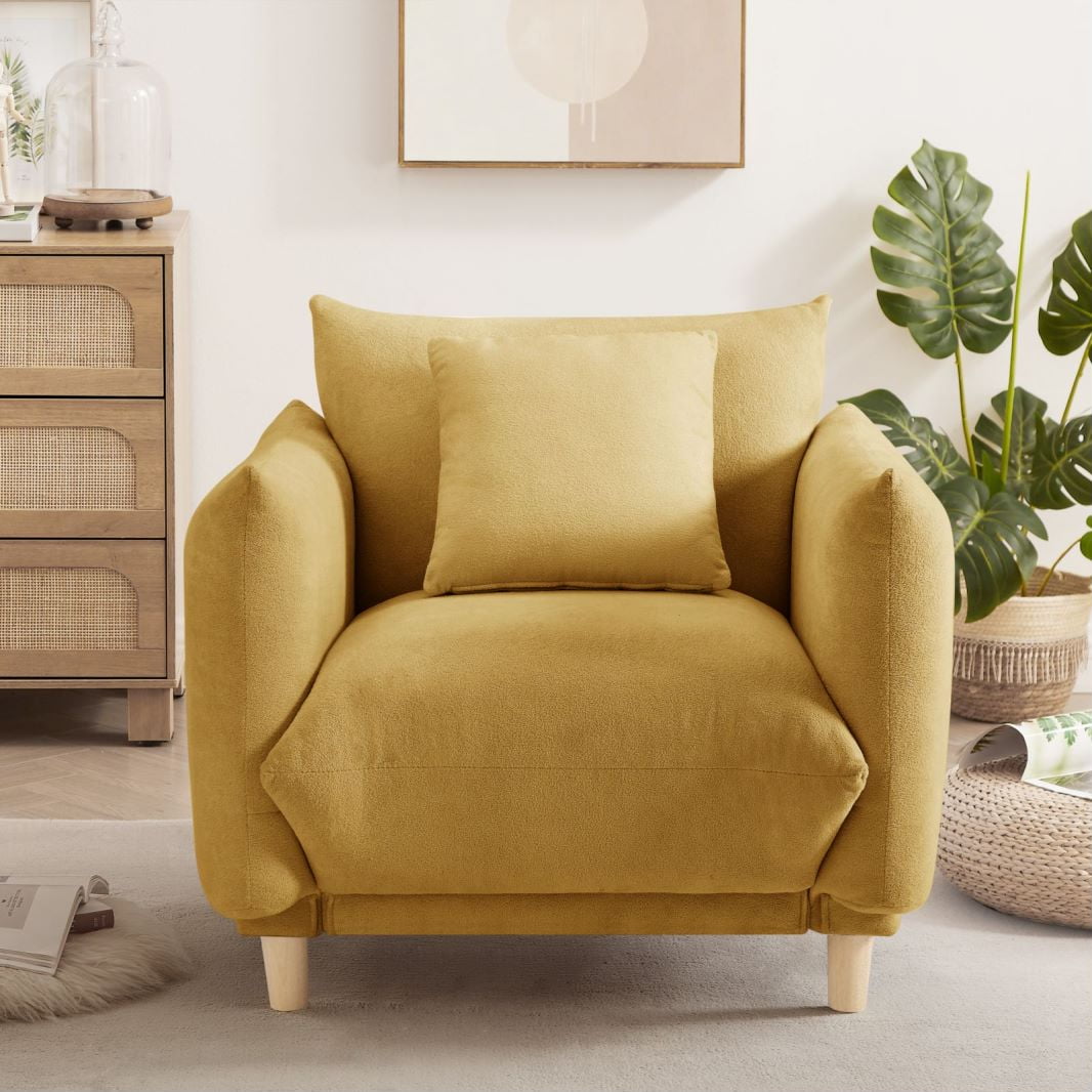 Super comfortable modern minimalist single person sofa chair, suitable ...