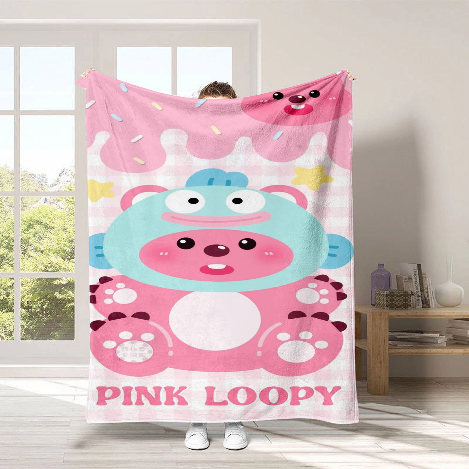 Super cute pink LOOPY Ruby Farley plush blanket Little Beaver ...