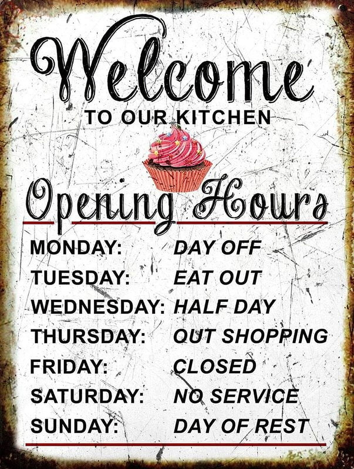 Super durable Welcome to Our Kitchen tin Signs Vintage Wall Decoration ...