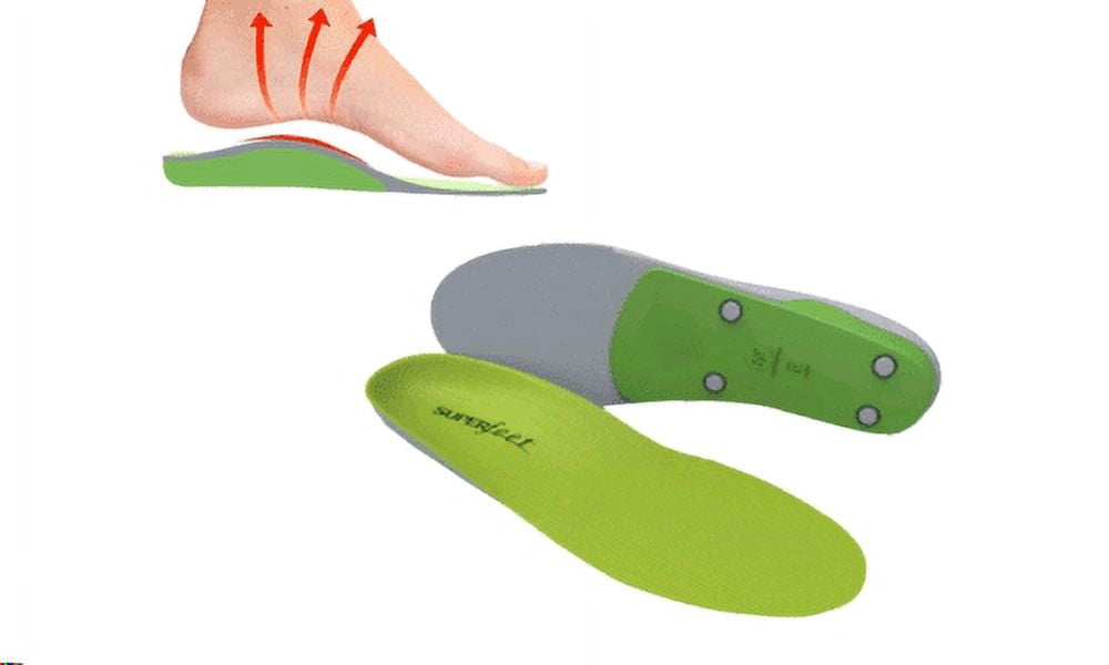 Super.feet. All-Purpose Support High Arch Insoles (Green) Size F - Men ...