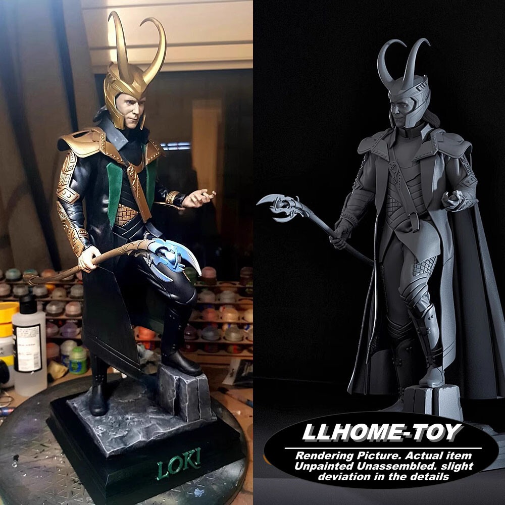 Super hero Loki 28cm Tall Model Kit Unpainted 3d Print GK Statue Figure ...