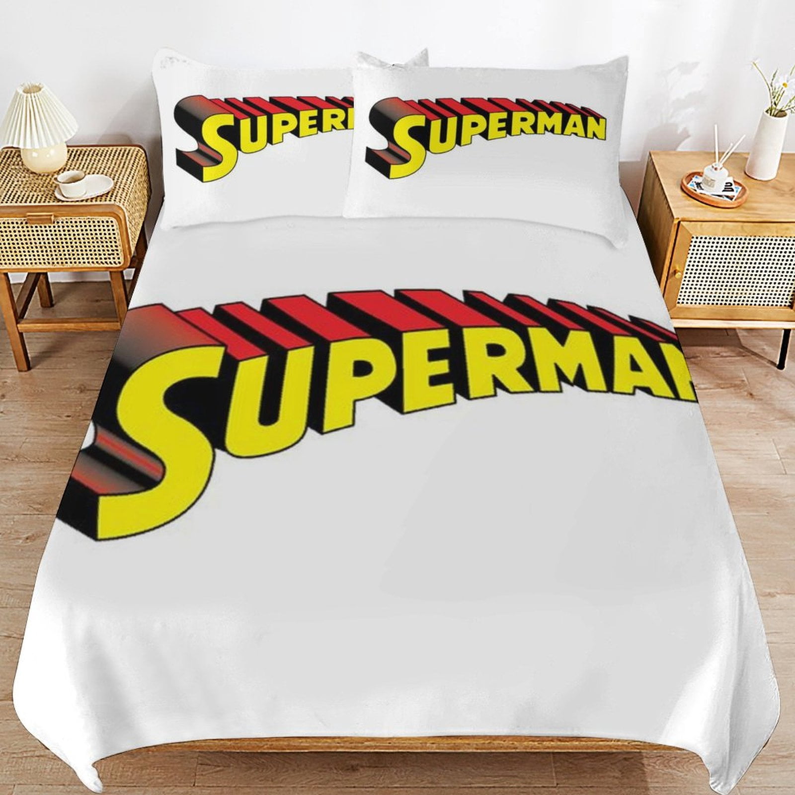 Super-man 3-Piece All Season Bedding Set, Comforter Set with Pillow ...