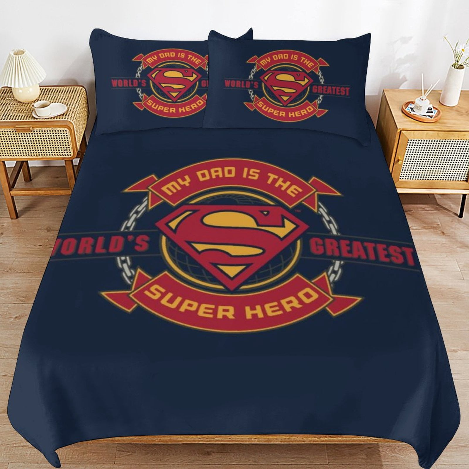 Super-man 3-Piece All Season Bedding Set, Comforter Set with Pillow ...