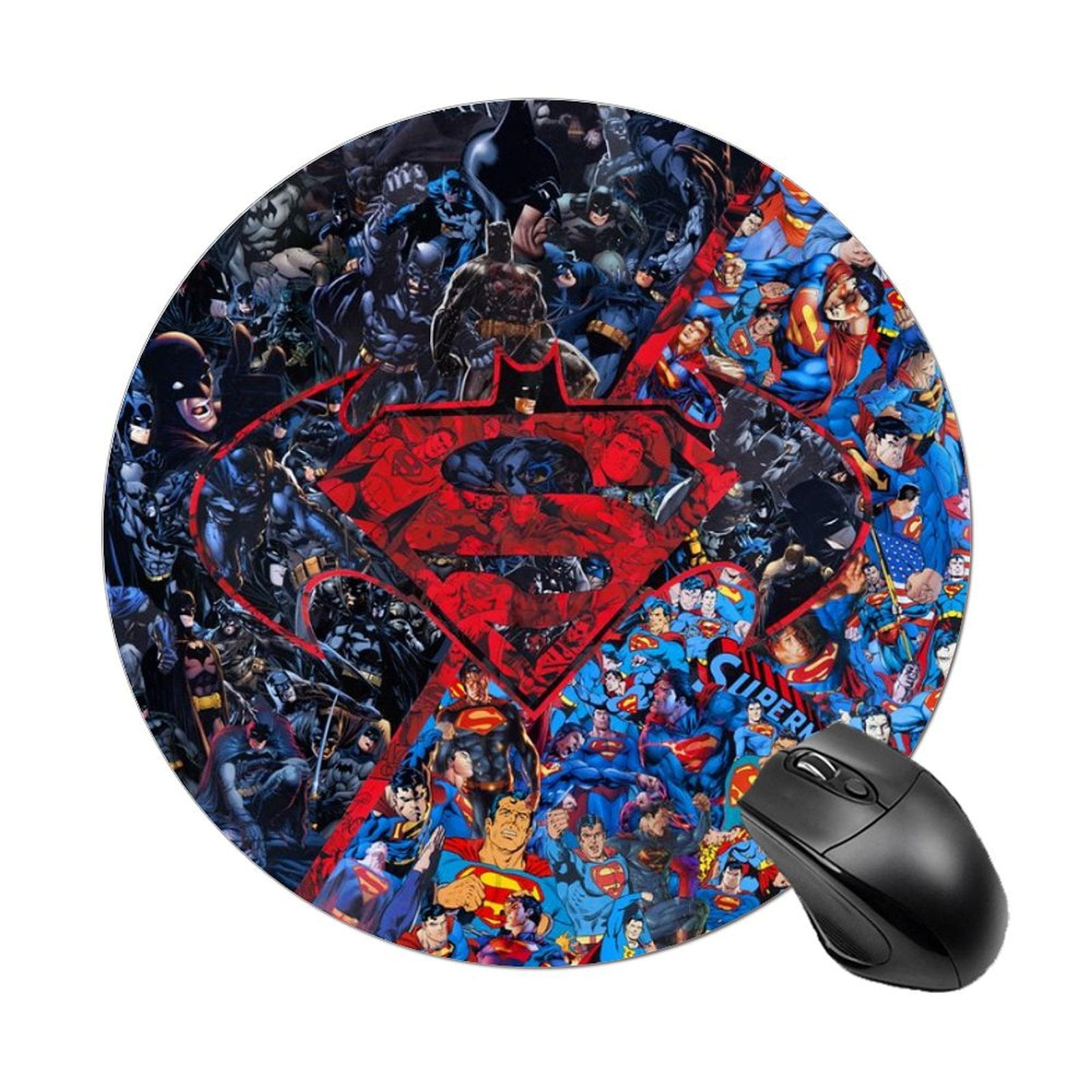 Super-man Anti-Slip Round Mouse Pad Portable Design for Home Work ...