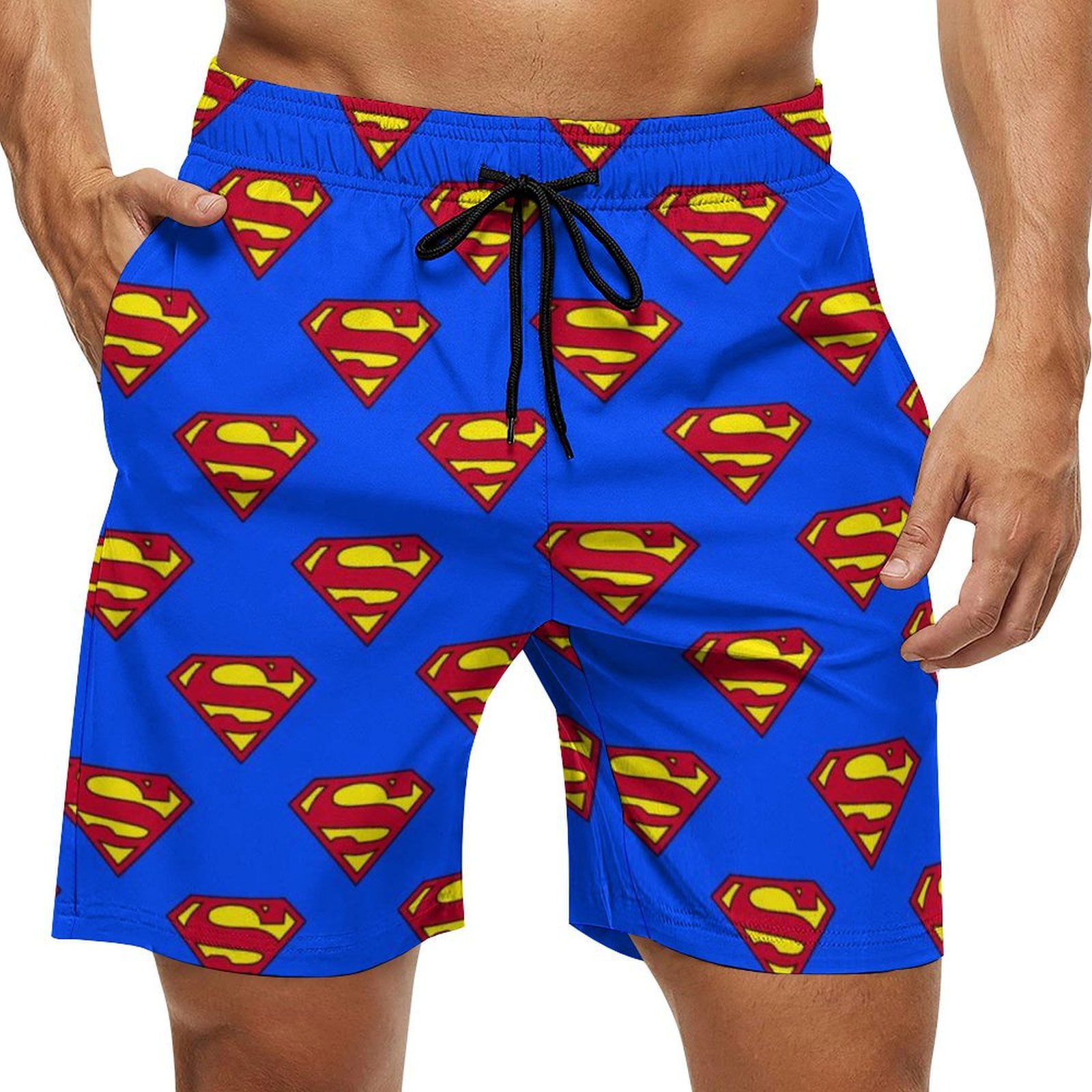Super-man Men's Quick Dry Swim Shorts with Mesh Lining Loose - Fit ...