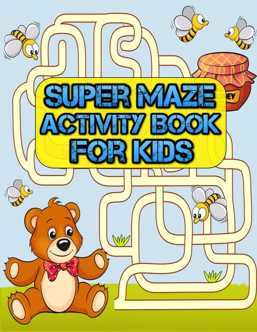 Super maze Activity Book for Kids: Awesome Maze All Ages 6 to 8, 1st ...