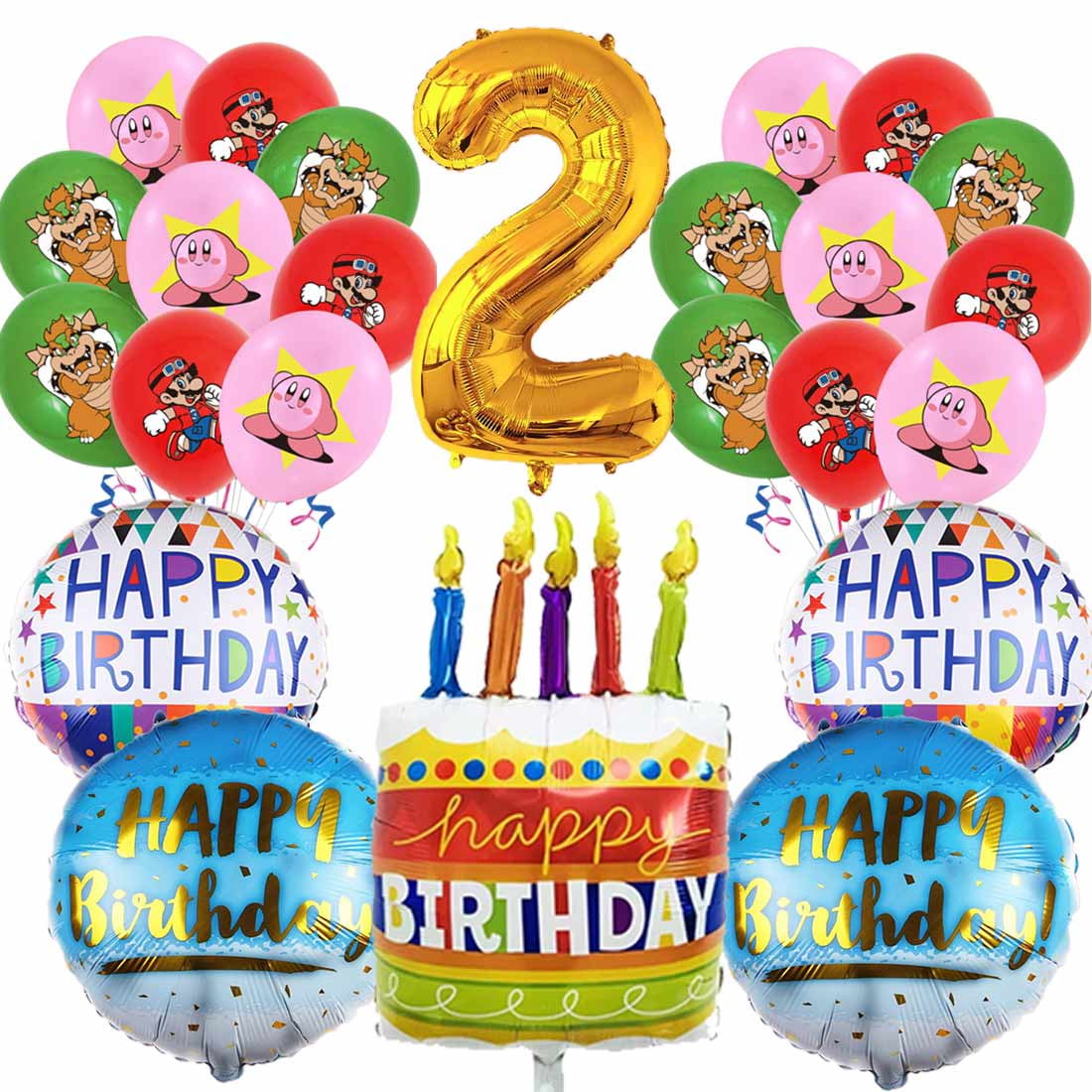 Super smash bros Balloons Party Supplies 2nd Big Number Decorations ...