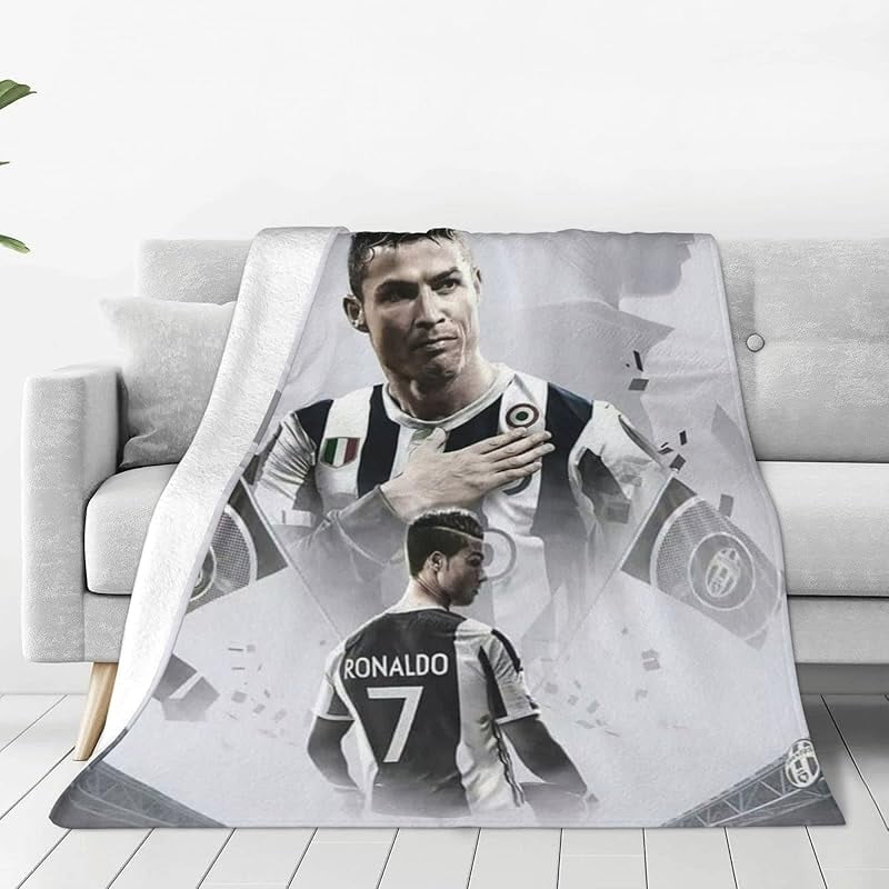 Super soft micro wool blanket 50 "X 40" with Ronaldo #7 logo, suitable ...
