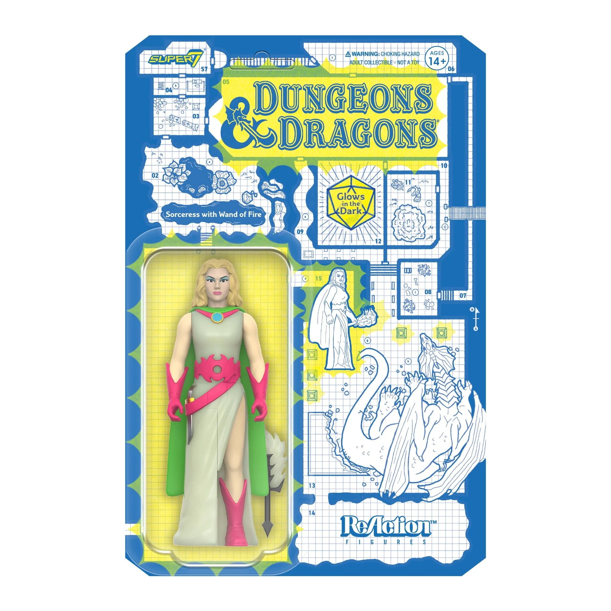 Super7 Dungeons and Dragons Sorceress Glow ReAction Figure 3.75 Inch ...