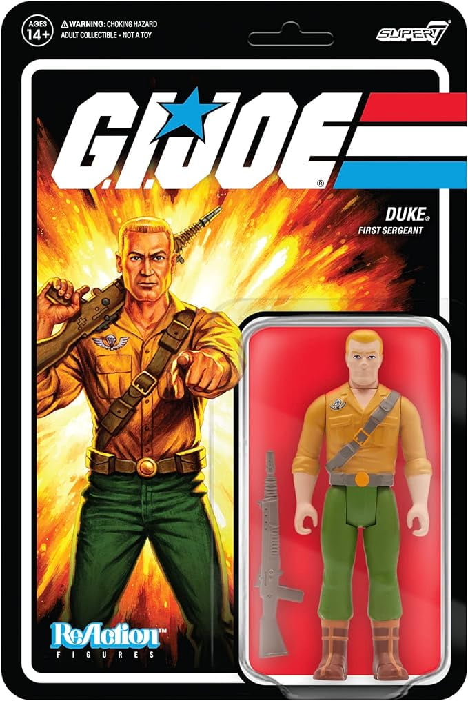Super7 G.I. Joe Duke - 3.75" G.I. Joe Action Figure with Accessory Classic Cartoon Collectibles ...