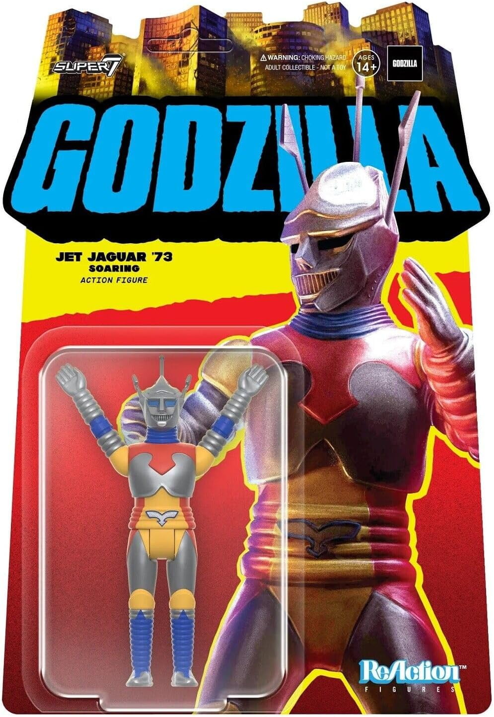 Super7 Godzilla Jet Jaguar '73 Soaring Toho Reaction Figure 3.75 ...