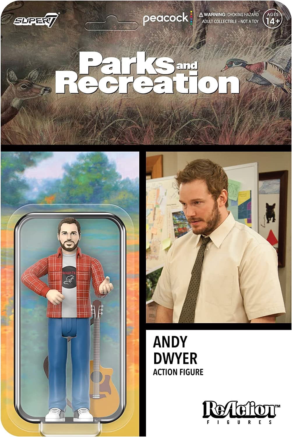Super7 Parks and Recreation Andy Dwyer Mouse Rat 3.75 in Reaction ...