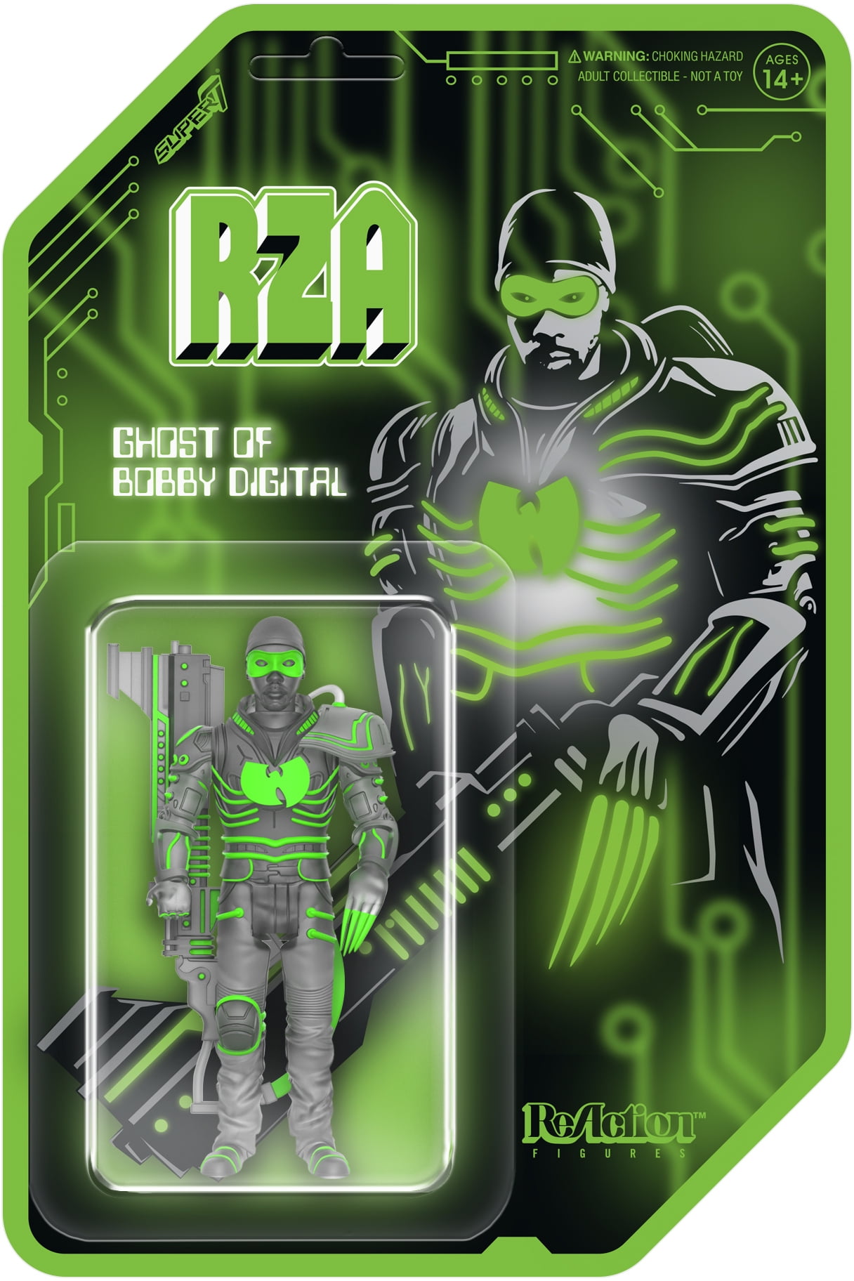 Super7 - RZA - ReAction Figures - Bobby Digital (Clear) - Walmart.com
