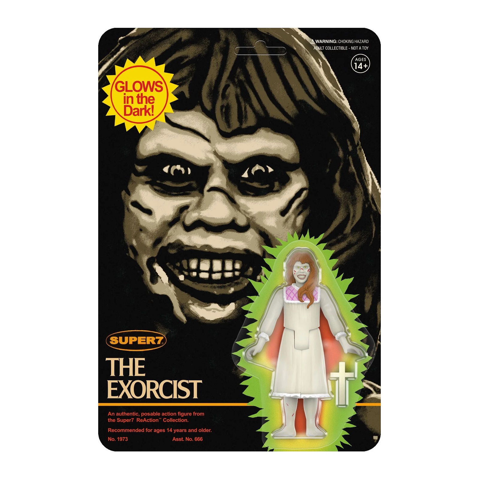 The Exorcist Glow in The Dark Super 7 Reaction Action Figure - Walmart.com
