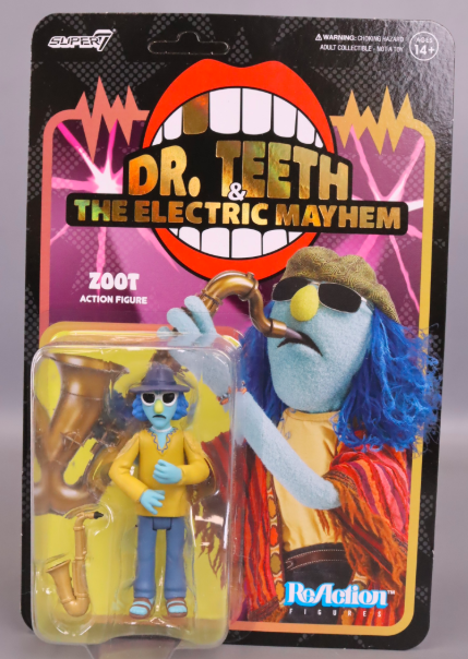 Super7 The Muppets Electric Mayhem Band Zoot Reaction Figure 3.75 Inch ...