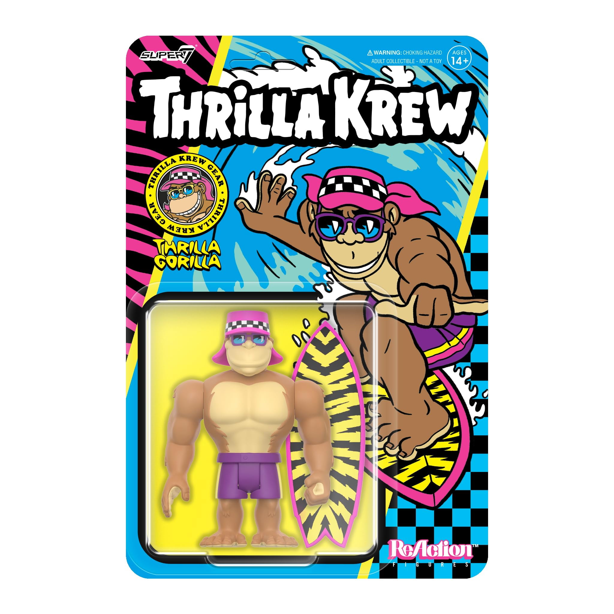 Super7 Thrilla Krew Thrilla Gorilla - 3.75" KMC2Thrilla Krew Action Figure with Accessory ...