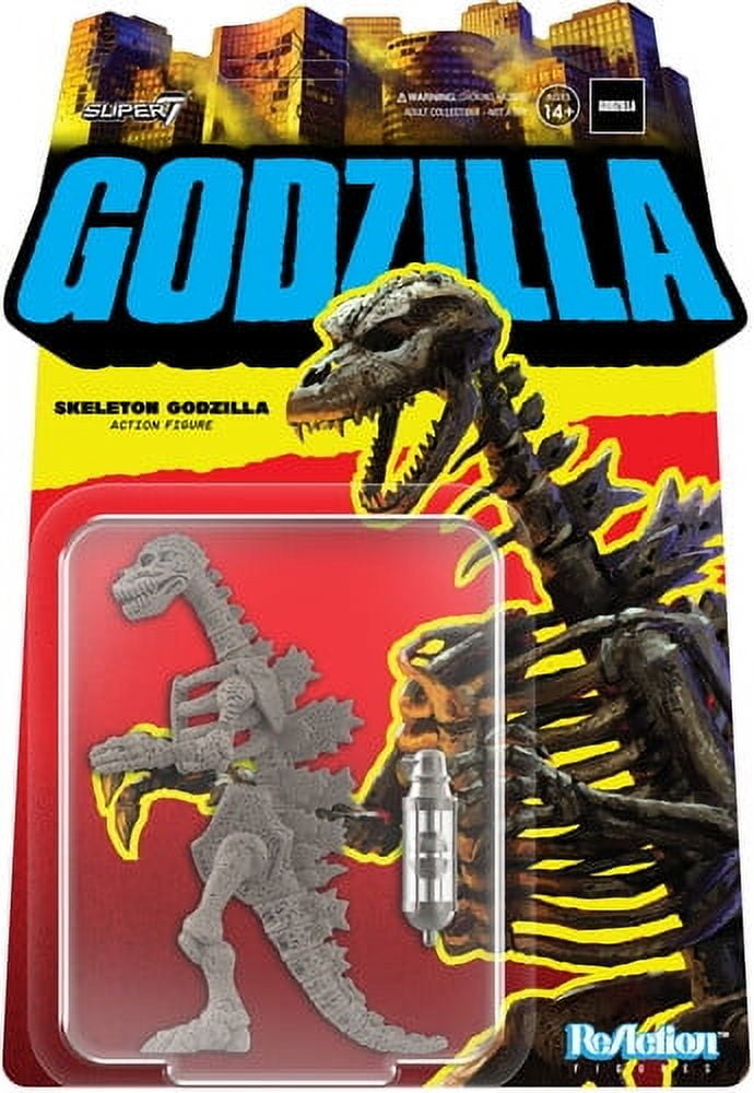 Super7 - Toho - ReAction Figures - Godzilla Skeleton (Grey), Super7 ...