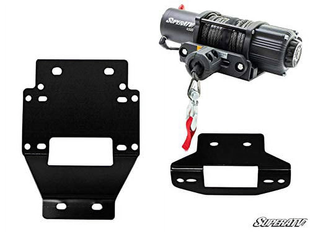 SuperATV 4500 lb Black Ops Winch with Heavy Duty Winch Mounting Plate ...