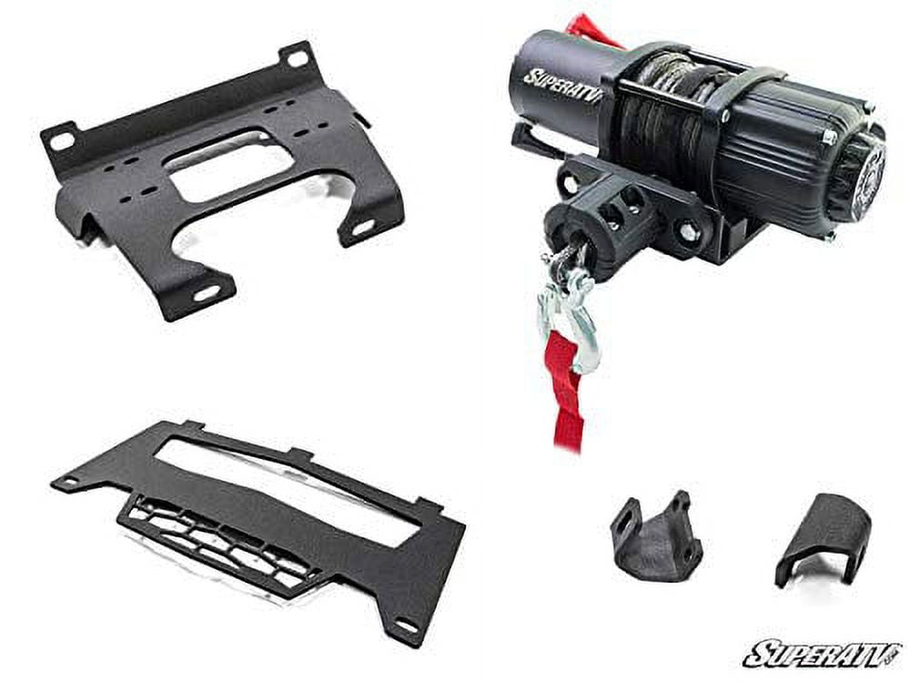 SuperATV Black Ops 3500 LB Winch with Winch Mounting Plate for 2014 ...
