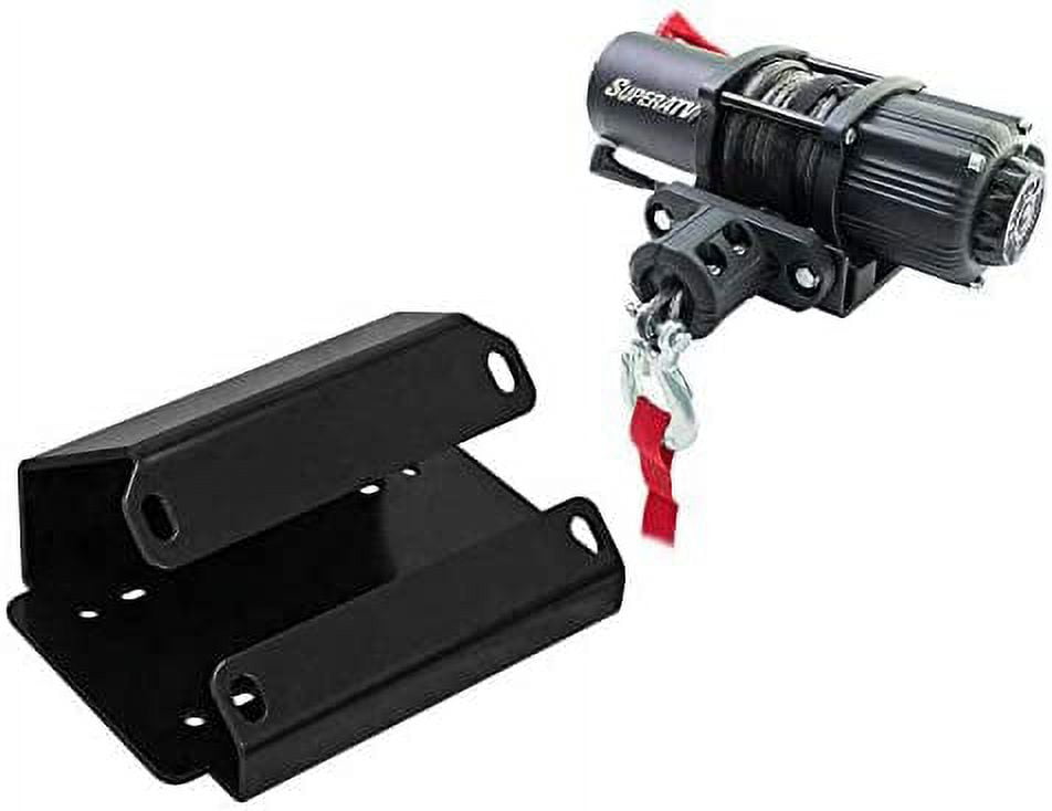 SuperATV Black Ops 3500 lb Winch with Heavy Duty Winch Mounting Plate ...