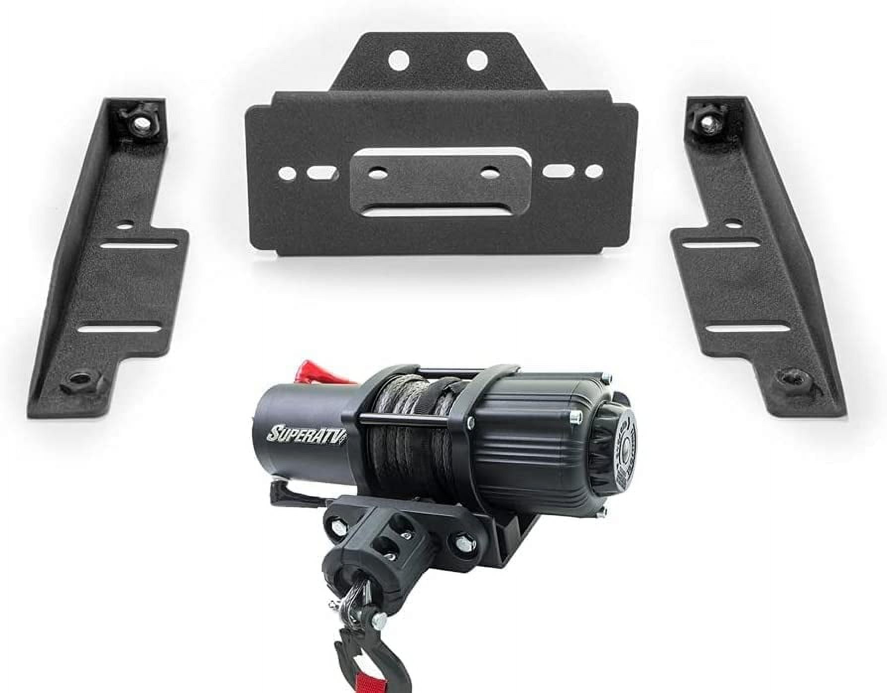 SuperATV Black Ops 3500 lb Winch with Winch Mounting Plate for 2011 ...