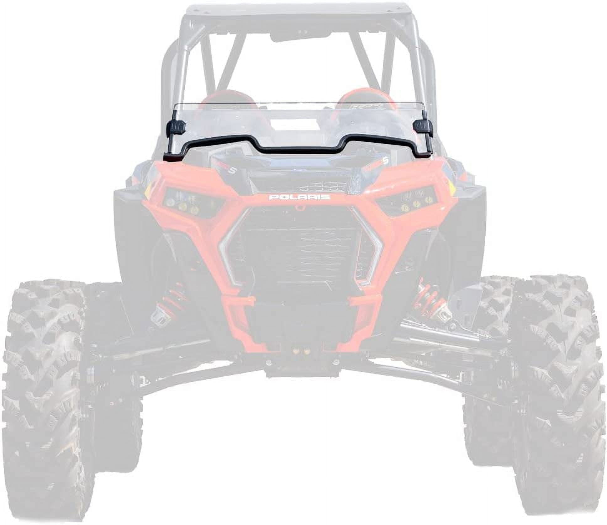 SuperATV Heavy-Duty Half Windshield for 2019-2021 Polaris RZR XP Turbo ...